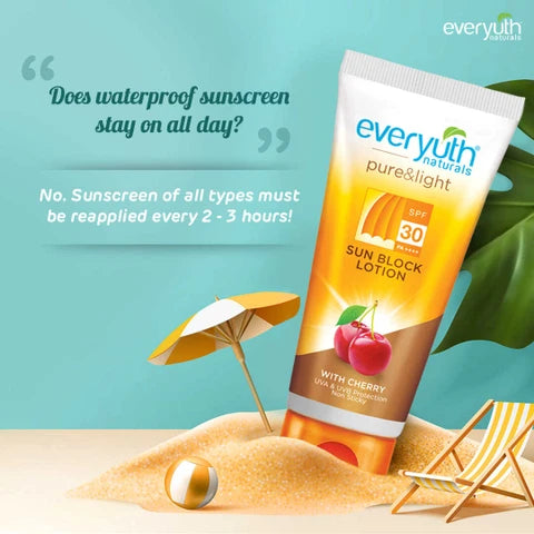 Everyuth Naturals Sunscreen - SPF 50 PA++++ Pure and Light Sun Block L ...